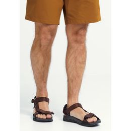 Outdoorsandale Jack Wolfskin "RIDGE SANDAL M", Herren, Gr. 40,5, schwarz mahogany, Synthetik, Schuhe Outdoorsandale