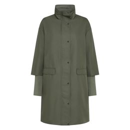 Langmantel Zero "Damen mit Stulpen", Damen, Gr. 38, thyme, Obermaterial: 55% Baumwolle, 45% Polyester. Besatz: 63% Polyacryl, 37% Polyamid. Futter: 100% Polyester. F&uuml;llung: . &Auml;rmelfutter: 63% Polyacryl, 37% Polyamid, aufgeraut, loose fit lang, weit B&uuml;ndchen, M&auml;ntel