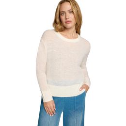 Strickpullover Zero "Damen mit Alpakawolle", Damen, Gr. 34, eggnog, Strick, Obermaterial: 45% Polyamid, 38% Polyacryl, 11% Wolle, 6% Alpaka. F&uuml;llung:, durchscheinend, figurbetont normal, Rundhals, eng B&uuml;ndchen krempelbar, Pullover Strickpullover, Plain/ohne Details