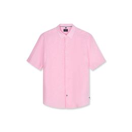 Kurzarmhemd OLYMP "OLYMP Casual, regular fit, Kent", Herren, Gr. L, Normaler Arm, altros&eacute;, 100% Leinen, Hemden