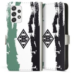 DeinDesign Galaxy A52s 5G Handy Klapph&uuml;lle Handyh&uuml;lle aus Kunst Leder wei&szlig; Flip Case Official Licensed Product Borussia M&ouml;nchengladbach Coat Of Arms Sideflip mit