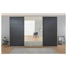 Schwebet&uuml;renschrank Rauch "Kleiderschrank Schrank Garderobe KOLUNA mit Spiegel", graumetallic, B:360cm H:229cm T:62cm, Holzwerkstoff, Schr&auml;nke, Schwebet&uuml;renschrank, Breiten 203/271/315/360 cm H&ouml;hen 210/229 cm MADE IN GERMANY