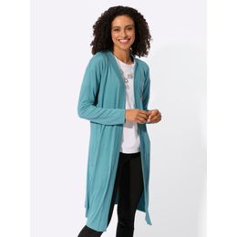 Shirtjacke Casual Looks "Shirtjacke", Damen, Gr. 48, ozean, 95% Polyester, 5% Elasthan, unifarben, Shirts Shirtjacke