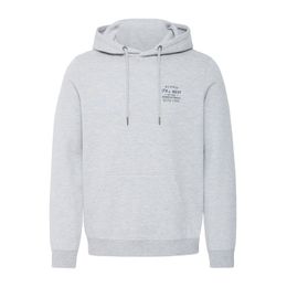 Kapuzenpullover Blend "Hoodie BHBest", Herren, Gr. L, grau (stone mix), Obermaterial: 55% Polyester PES. 45% Baumwolle CO., Pullover Kapuzenpullover