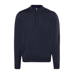 Strickpullover Maerz Muenchen "Maerz Muenchen 491300 Strickpullover Herren Bekleidung", Herren, Gr. 48, dunkelblau, 100% Wolle, Rundhals, Pullover Strickpullover