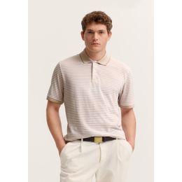 Poloshirt Bugatti, Herren, Gr. L, 40, beige, 60% Baumwolle, 40% Polyester, unifarben, normal, ohne Ausschnitt, Shirts, Modern Fit aus einem Baumwoll-Mix