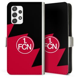 DeinDesign Galaxy A52s 5G Handy Klapph&uuml;lle Handyh&uuml;lle aus Kunst Leder wei&szlig; Flip Case 1. Fcn 1. Fc N&uuml;rnberg Merchandise Sideflip mit Lasche