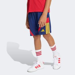 Shorts adidas Sportswear "J HOT SHO", Jungen, Gr. 116, N-Gr, dunkelblau, crew gelb, team power rot 2,, Obermaterial: 100% Polyester, Hosen Shorts