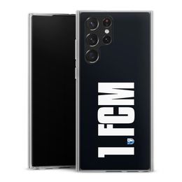 DeinDesign Galaxy S22 Ultra Handy Silikon H&uuml;lle Case transparent Handyh&uuml;lle 1. Fcm 1. Fc Magdeburg Official Licensed Product Silikon Case