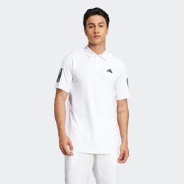 Poloshirt adidas Performance "CLUB 3STR POLO", Herren, Gr. L, wei&szlig;, Obermaterial: 100% Polyester, Shirts