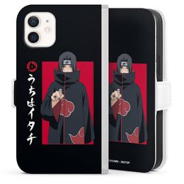 DeinDesign iPhone 12 mini Handy Klapph&uuml;lle Handyh&uuml;lle aus Kunst Leder wei&szlig; Flip Case Official Licensed Product Itachi Uchiha Naruto Shippuden Sideflip mit Lasche