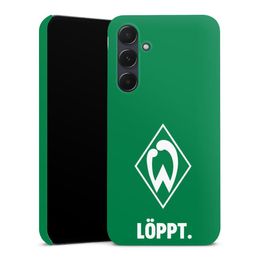 DeinDesign Galaxy A55 5G Handy Premium Case Smartphone Handyh&uuml;lle Schutzh&uuml;lle matt Sv Werder Bremen Statement Official Licensed Product Premium Case