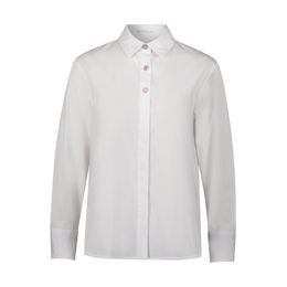 BETTY & CO Longbluse BETTY & CO "Damen langarm", Damen, Gr. 40, wei&szlig;, Obermaterial: 70% Baumwolle, 27% Polyester, 3% Elasthan, gerade normal, Blusen Longbluse