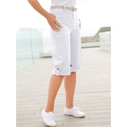WITT Damen Caprihose inklusive G&uuml;rtel, wei&szlig;, Gr&ouml;&szlig;e 19