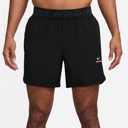 Shorts Nike "Nike Pro Training Men's Dri-FIT 6" Shorts", Herren, Gr. S, N-Gr, wei&szlig;, neutral, Obermaterial: 89% Polyester, 11% Elasthan, Hosen Shorts, aus elastischem Material, mit Rei&szlig;verschlusstaschen