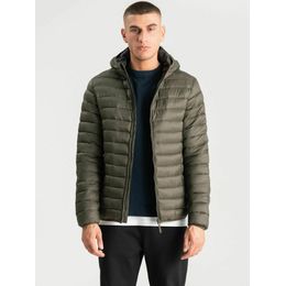 Outdoorjacke TEESHOPPEN "TEESHOPPEN Jacket Hooded Light", Herren, Gr. L, olive, Obermaterial: 100% Nylon, Jacken Outdoorjacke