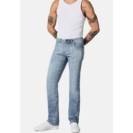 Straight-Jeans PEAK TIME "Orbis", Herren, Gr. 30, L&auml;nge 34, nebula indigo, Jeans, Obermaterial: 88% Baumwolle, 11% Polyester, 1% Elasthan, straight fit lang, Jeans Straight-Jeans, Herren Jeans mit Logopr&auml;gung