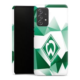 DeinDesign Galaxy A52s 5G Handy Premium Case Smartphone Handyh&uuml;lle Schutzh&uuml;lle matt Tarnmuster Official Licensed Product Sv Werder Bremen Premium Case