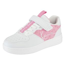 Sneaker Karl Kani "89 TONGUE TAPE PS", M&auml;dchen, Gr. 29,5, wei&szlig;, pink, Synthetik, Textil, Schuhe Sneaker