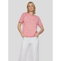 Kurzarmshirt Rabe, Damen, Gr. 52, koralle, Jersey, Obermaterial: 54% Viskose, 46% Polyester, geringelt, gestreift, normal h&uuml;ftbedeckend, Rundhals, Shirts, im Streifen-Look und mit Rundhals