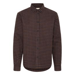 Langarmhemd Blend "Langarmhemd BHBarney", Herren, Gr. XXL, N-Gr, blau (salute), Obermaterial: 75% Polyester PES. 25% Baumwolle CO., Hemden