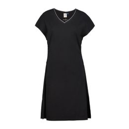 Hemdblusenkleid Luhta "Luhta Kleid Epila", Damen, Gr. L, US-Gr&ouml;&szlig;en, schwarz, Stoff, 60% ViscoseViskose, 35% Polyamid, 5% Elasthan, Kleider