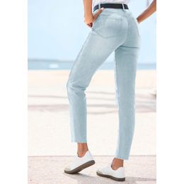 Lascana Damen Ankle-Jeans, light blue washed, Gr&ouml;&szlig;e 36