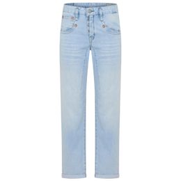 Boyfriend-Jeans Herrlicher "Shyra Tap Denim Light", Damen, Gr. 30, N-Gr, soft cloud, Denim/Jeans, Obermaterial: 98% Baumwolle, 2% Elasthan, straight fit 7/8-L&auml;nge, Jeans, im Straight Fit, mit Knopfleiste