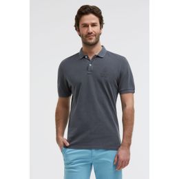 Poloshirt Gaastra, Herren, Gr. L, grau (blau), Piqu&eacute;, Material: 100% Baumwolle, unifarben, regular fit normal, hoch geschlossener Ausschnitt, eingesetzt Rippb&uuml;ndchen, Shirts, mit Seitenschlitze
