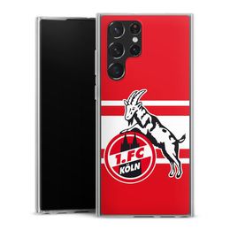 DeinDesign Galaxy S22 Ultra Handy Silikon H&uuml;lle Case transparent Handyh&uuml;lle Official Licensed Product Coat Of Arms 1. Fc K&ouml;ln Silikon Case