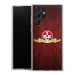 DeinDesign Galaxy S22 Ultra Handy Silikon H&uuml;lle Case transparent Handyh&uuml;lle Logo Official Licensed Product 1. Fc Kaiserslautern Silikon Case