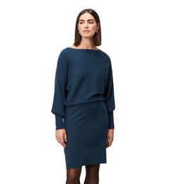 Strickkleid Zero "Damen strukturiert U-Boot Ausschnitt", Damen, Gr. 34, Normalgr&ouml;&szlig;en, petrol, Strick, Obermaterial: 50% Viskose, 20% Polyamid, 30% Polyester. F&uuml;llung:, Strukturmuster, figurbetont kurz, U-Boot-Ausschnitt, weit B&uuml;ndchen krempelbar, Kleider Strickkleid, Plain/ohne Details