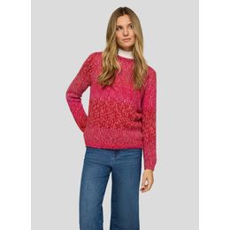 Strickpullover Rabe "Pullover", Damen, Gr. 44, rot, 45%Polyacryl 27%Wolle 14%Polyamid 14%Alpaka, gestreift, gerade, gerader Abschluss, Pullover Strickpullover