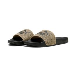 Badesandale Puma "LEADCAT 2.0 TOPCAT", Damen, Gr. 37, toasted almond, Puma schwarz, Leder, Schuhe, f&uuml;r sportliche Aktivit&auml;ten, mit Leder-Obermaterial