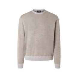Strickpullover Maerz Muenchen "Maerz Muenchen 497201 Strickpullover Herren Bekleidung", Herren, Gr. 48, beige, 100% Wolle, Rundhals, Pullover Strickpullover