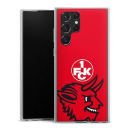 DeinDesign Galaxy S22 Ultra Handy Silikon H&uuml;lle Case transparent Handyh&uuml;lle Devil 1. Fc Kaiserslautern 1. Fck Silikon Case