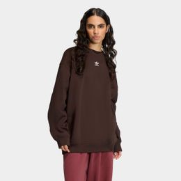 Sweatshirt adidas originals "ESS CREW FL OS", Damen, Gr. L, aurora coffee, Obermaterial: 80% Baumwolle, 20% Polyester, Rundhals, angesetztes B&uuml;ndchen, Sweatshirts Sweatshirt