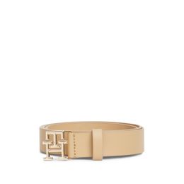 Lederg&uuml;rtel Tommy Hilfiger "TH MODERN 2.5 cm breit", Damen, Gr. 90, classic khaki, Rindsleder, G&uuml;rtel Lederg&uuml;rtel, Gr&ouml;&szlig;enverstelbar