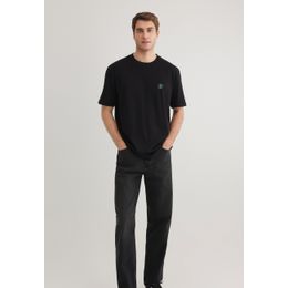 T-Shirt Mavi "LOGO EMBROIDERY TEE", Herren, Gr. M, schwarz, 100% Baumwolle, bedruckt, normal, Rundhals, Shirts T-Shirt, Logo Tee