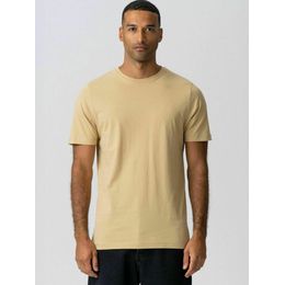 Kurzarmhemd TEESHOPPEN "TEESHOPPEN T-shirt Organic Basic", Herren, Gr. L, Normalgr&ouml;&szlig;en, beige, Obermaterial: 100% Baumwolle, Hemden