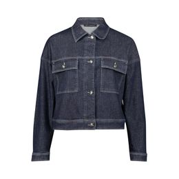 Jackenblazer Betty Barclay "Damen langarm", Damen, Gr. 38, blau (dunkelblau denim), Denim/Jeans, Obermaterial: 98% Baumwolle, 2% Elasthan, gerade normal, Blazer
