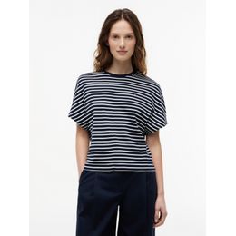 3/4-Arm-Shirt Tommy Hilfiger "CODY REG BATWING C-NK SS TEE", Damen, Gr. XS (34), breton stripe schwarz night, ecru, Single Jersey, Obermaterial: 100% Baumwolle, gestreift, regular fit normal, U-Boot-Ausschnitt, eingesetzt gerader Abschluss, Shirts 3/4-Arm-Shirt, Baumwolle, 3/4 &Auml;rmel