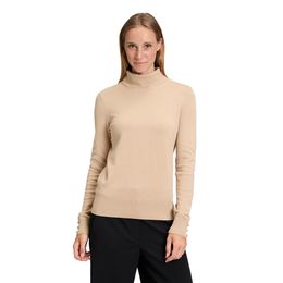 Strickpullover Betty Barclay "Damen langarm", Damen, Gr. 36, beige, Strick, Obermaterial: 80% Viskose, 20% Polyamid, Basic, figurbetont lang, Pullover Strickpullover