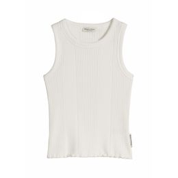 Marc O'Polo T-Shirt MARC O'POLO "aus geripptem Bio-Baumwoll-Jersey", Jungen, Gr. 152, wei&szlig; cotton, Obermaterial: 96% Baumwolle, 4% Elasthan, unifarben, regular fit, Shirts T-Shirt
