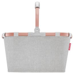 Reisenthel Einkaufskorb Carrybag frame twist sky rose, Grau, Ros&eacute;gold, Kunststoff, Textil, 22 L, rechteckig, 49x29x28 cm, Freizeit, Koffer & Taschen, Einkaufsk&ouml;rbe