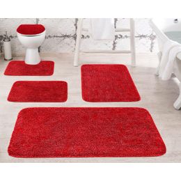 Badematte Grund Gr. 3, rot, rechteckig (50cm x 60cm ), 1 Stk., Badematten, Badematte