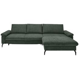 Venda Ecksofa, Olivgr&uuml;n, Metall, 3-Sitzer, F&uuml;llung: Schaumstoff, L-Form, links montierbar, rechts montierbar, 302x180 cm, Stoffauswahl, Hocker erh&auml;ltlich, R&uuml;cken echt, Armteil links, rechts, haustierfreundlicher Bezug, Wohnzimmer, Sofas & Couches, Wohnlandschaften, Ecksofas