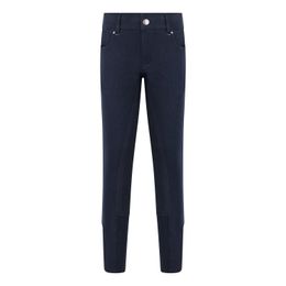 Black Forest kids Ges&auml;&szlig;einsatz-Reithose Genua Bio blau Damen 128