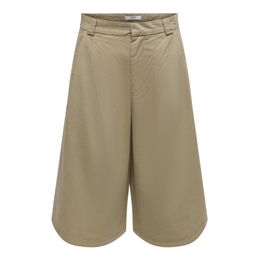 Jacqueline de Yong Bermudas JDY "JDYBIANCA MW BERMUDA SHORTS PNT", Damen, Gr. L, N-Gr, lead gray, Web, Obermaterial: 100% Baumwolle, unifarben, knielang, Hosen Bermudas