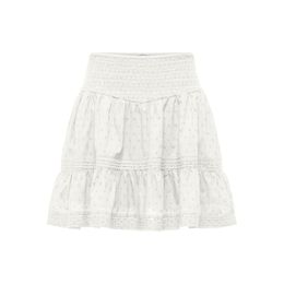 Sommerrock Only "ONLKATTI SHORT SKORT WVN NOOS", Damen, Gr. XL, wei&szlig; (cloud dancer), Web, Obermaterial: 100% Baumwolle, unifarben, kurz, R&ouml;cke, Baumwolle